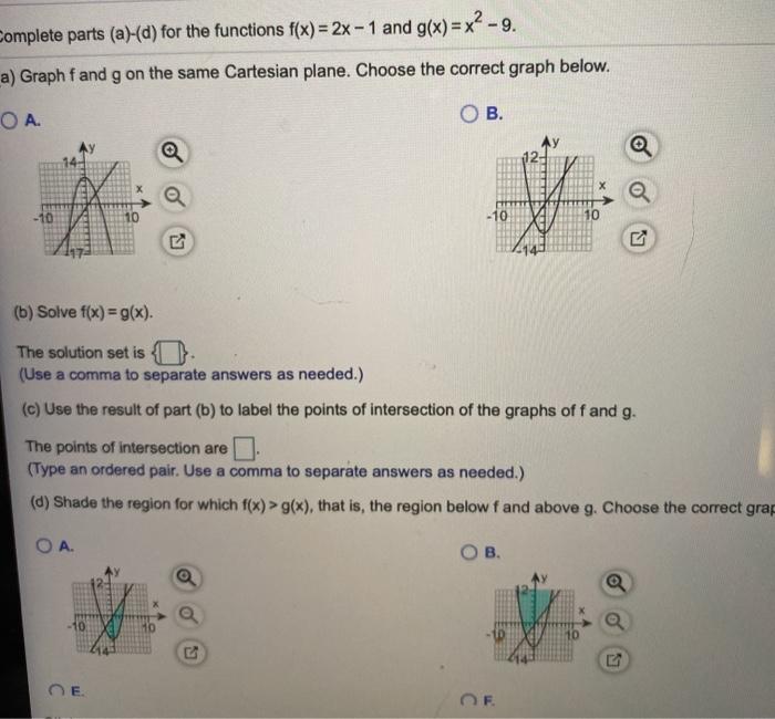 Solved Complete parts (a)-(d) for the functions f(x) = 2x – | Chegg.com