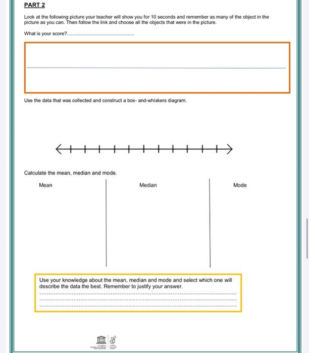 Solved PART 1 Collect the shoe sizes form the class and | Chegg.com