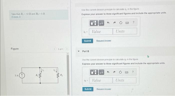 Solved Use the current division principle to calculate in | Chegg.com