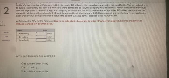 Solved Problem 4-8 (Algo) Expando, Inc. is considering the | Chegg.com