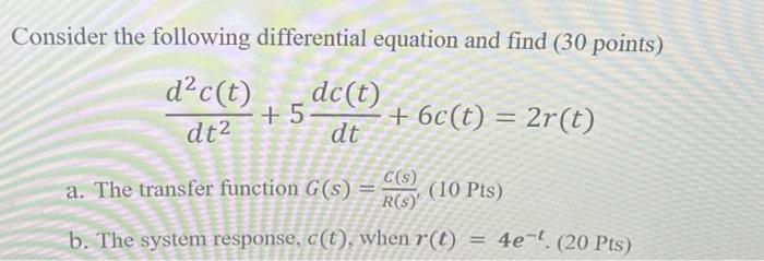 Solved onsider the following differential equation and find | Chegg.com Solved onsider the following differential equation and find | Chegg.com