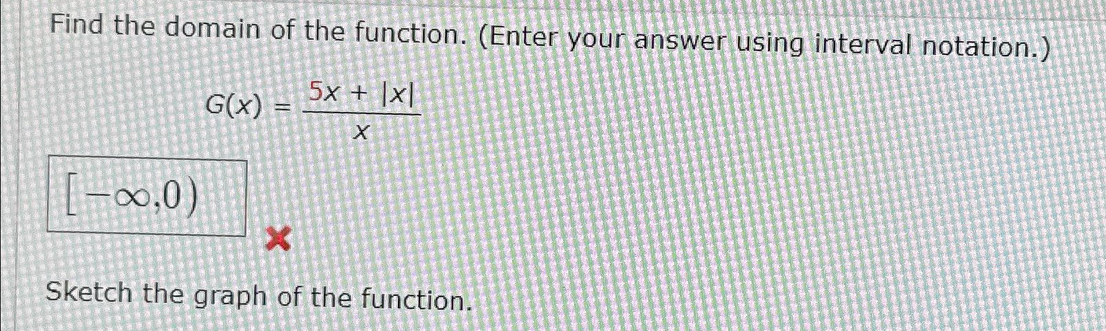 Solved Find the domain of the function. (Enter your answer | Chegg.com
