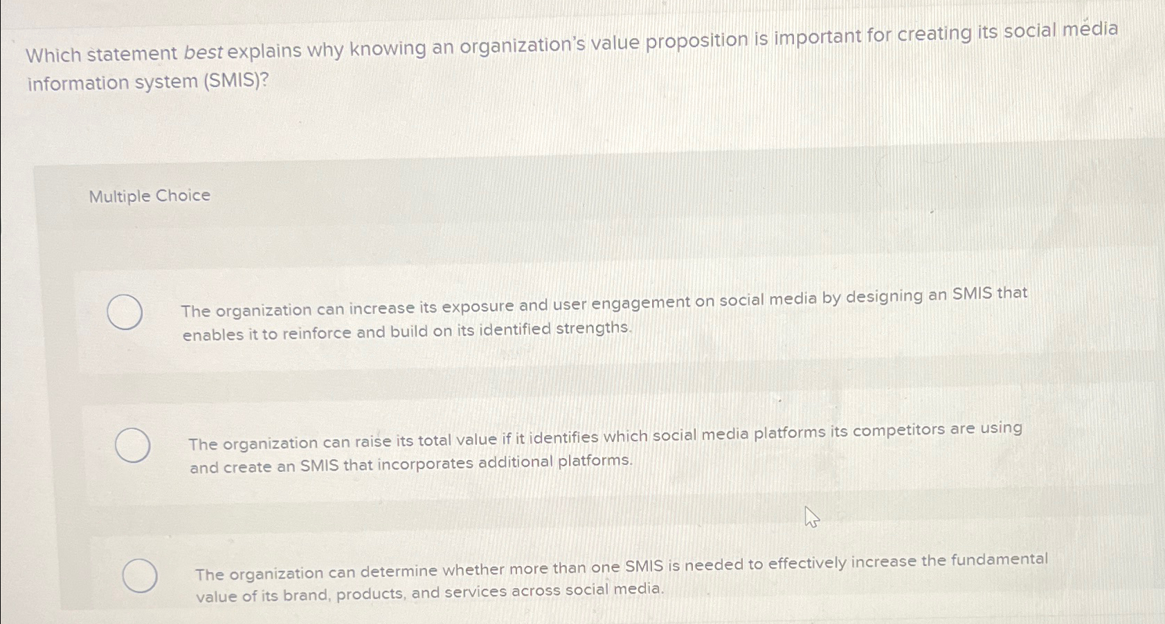 Solved Which statement best explains why knowing an | Chegg.com
