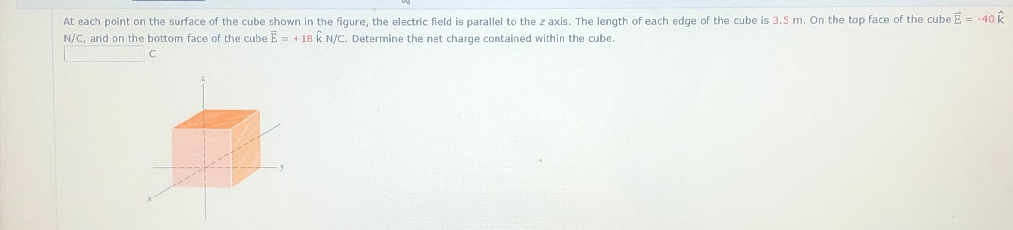Solved At each point on the surface of the cube shown in the | Chegg.com