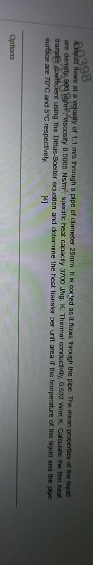 Solved Aliquid flows at a velocity of 1.1 m/s through a pipe | Chegg.com