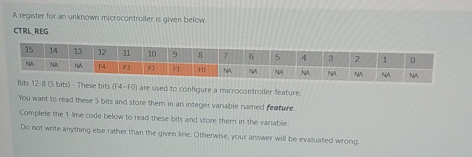 Solved A register for an unknown microcontroller is given | Chegg.com