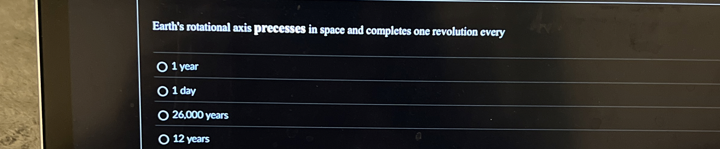 Solved Earth's rotational axis precesses in space and | Chegg.com