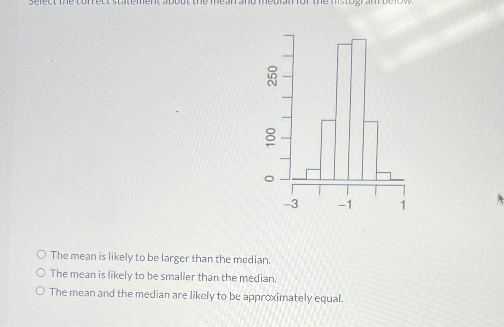 Solved The mean is likely to be larger than the median.The | Chegg.com
