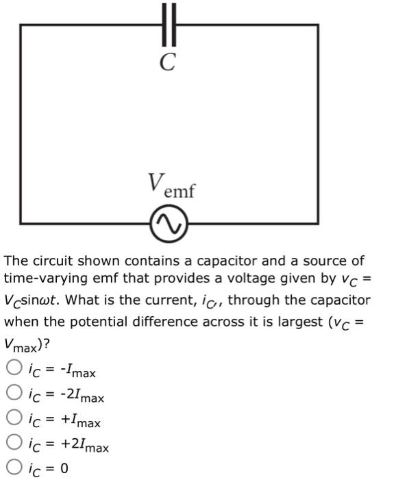 [Solved]: The circuit shown contains a capacitor and a sour