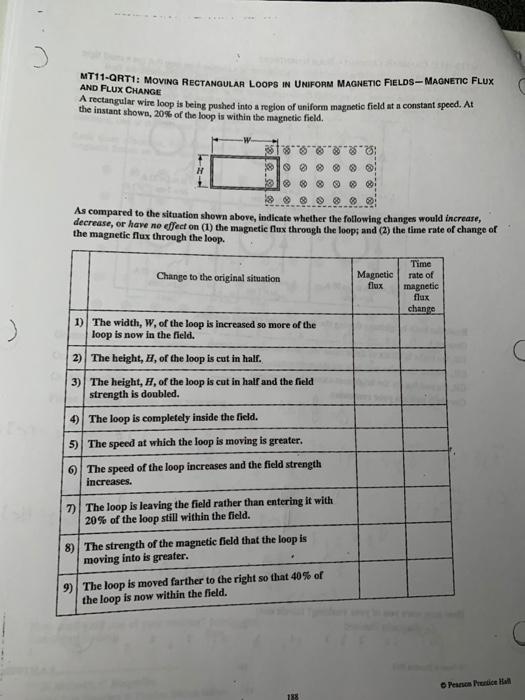 C MT11-QRTI: MOVING RECTANGULAR LOOPS IN UNIFORM | Chegg.com