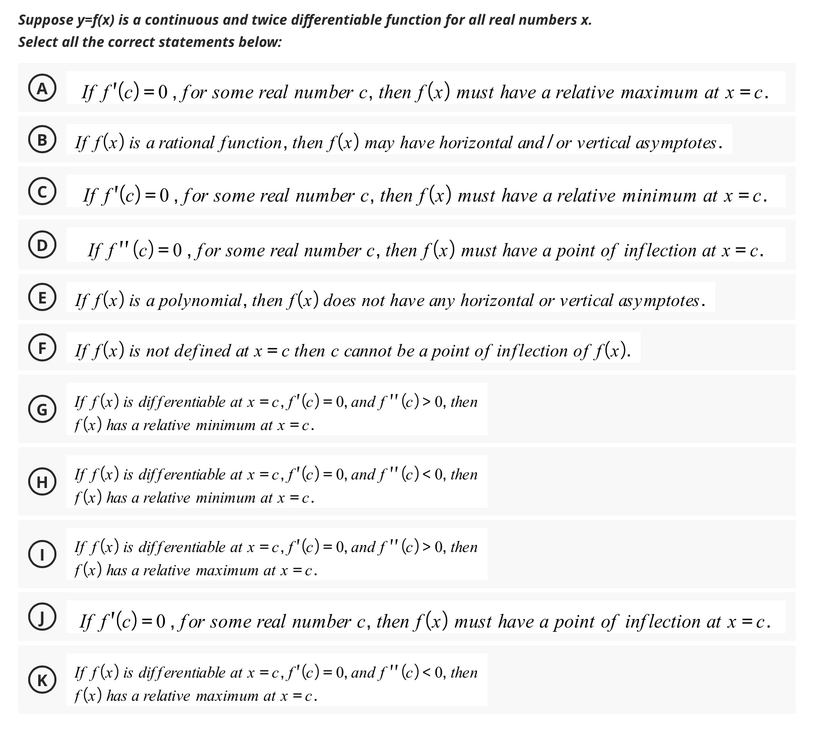 Solved Suppose y=f(x) ﻿is a continuous and twice | Chegg.com