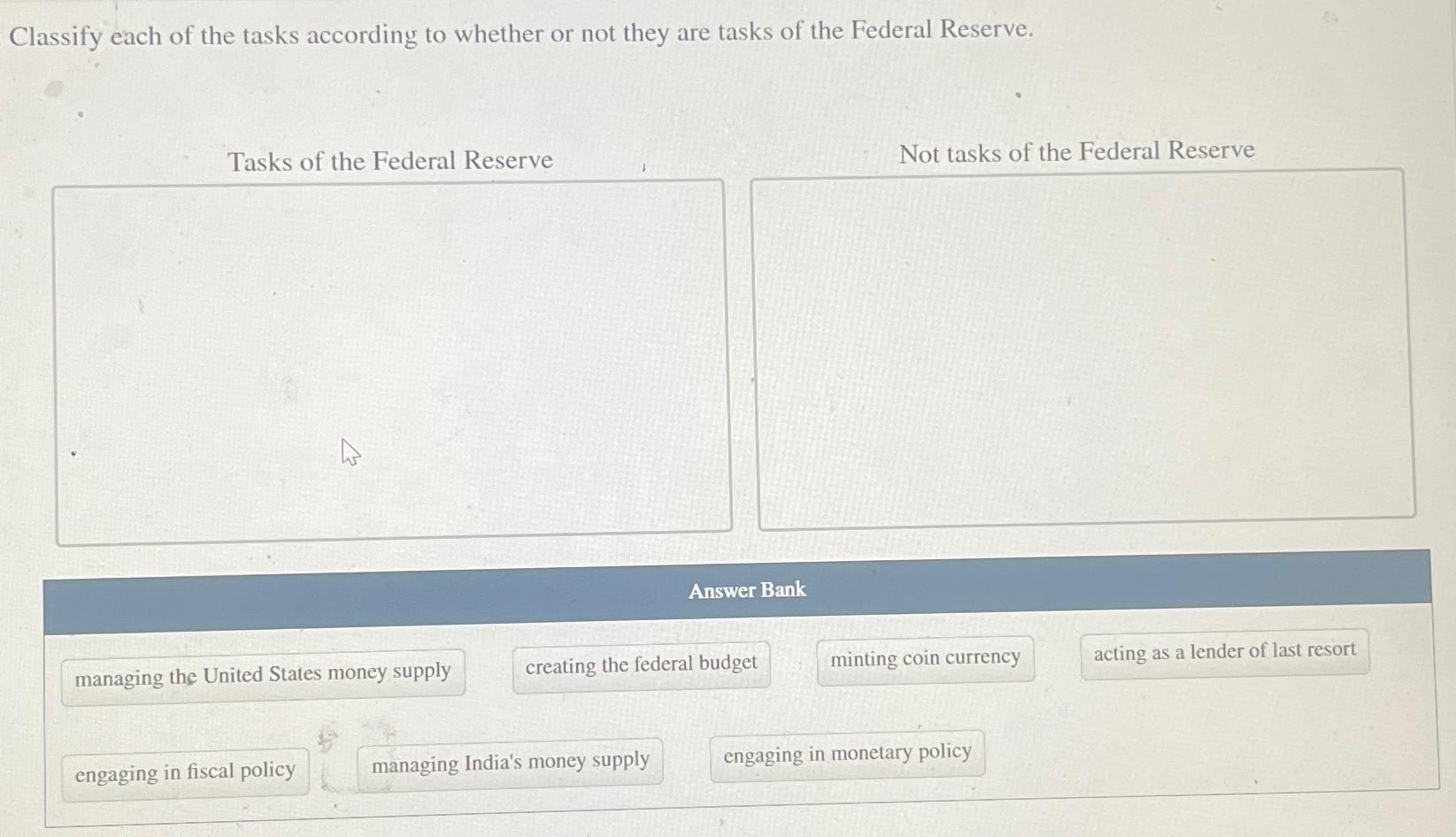 Solved Classify each of the tasks according to whether or | Chegg.com