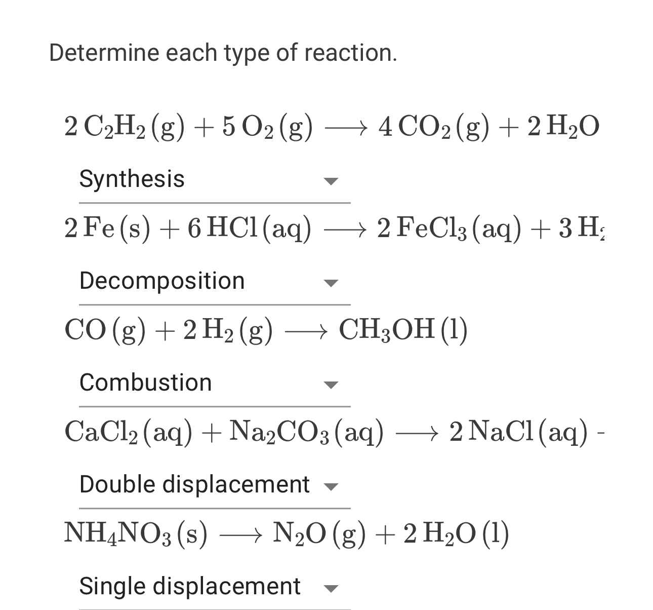 Solved Determine each type of | Chegg.com