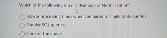 Solved Which of the following is a disadvantage of | Chegg.com