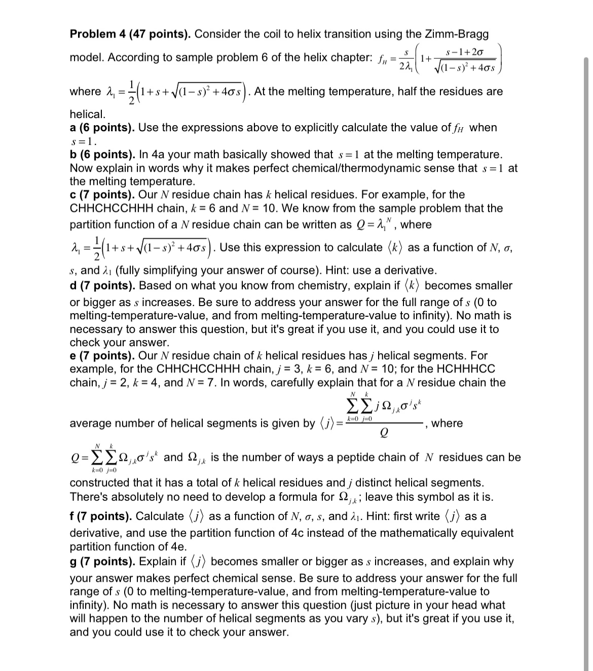 Solved Problem 4 (47 ﻿points). ﻿Consider the coil to helix | Chegg.com