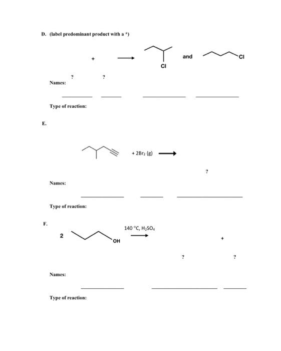 Solved Part Iv Reactions 24 Pts Fill In Missing 