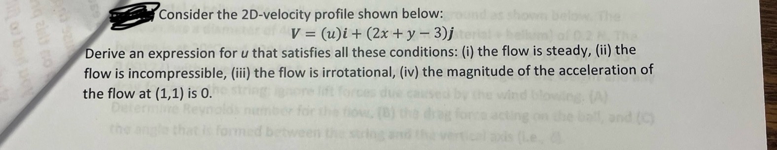 Solved Consider the 2D-velocity profile shown | Chegg.com