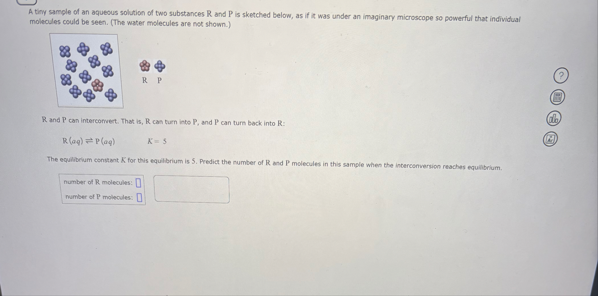 Solved A tiny sample of an aqueous solution of two | Chegg.com