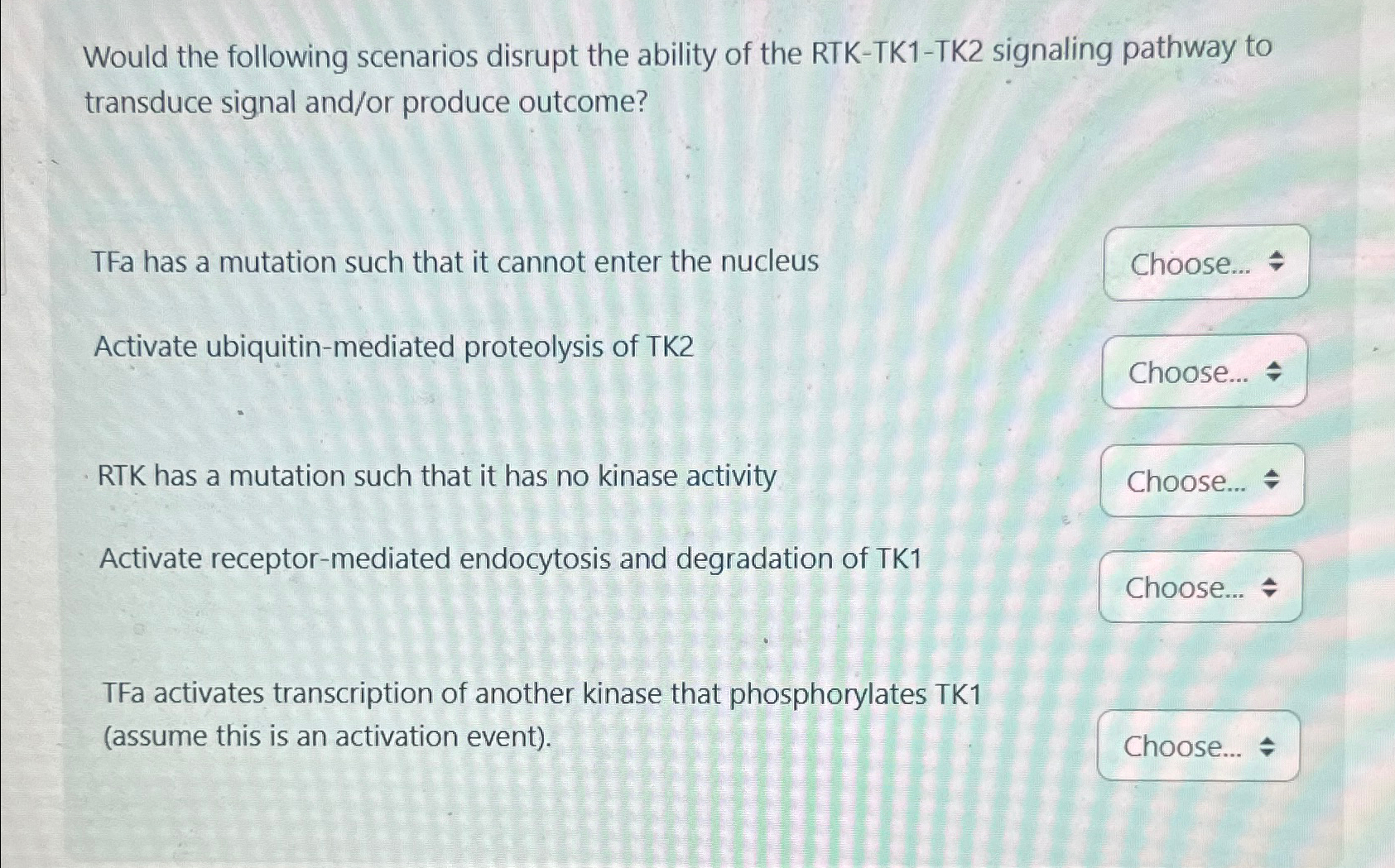 Solved Would the following scenarios disrupt the ability of | Chegg.com