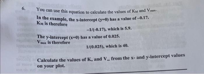 If a doublr reciprocal plot (Lineweaver Burk Plot) | Chegg.com