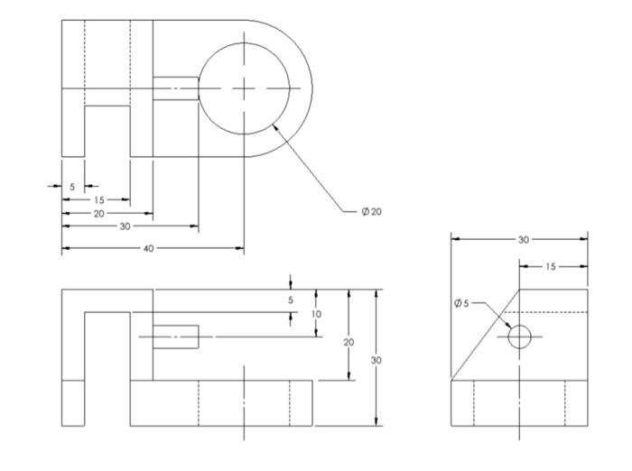 Solved Sketch the part's isometric view | Chegg.com