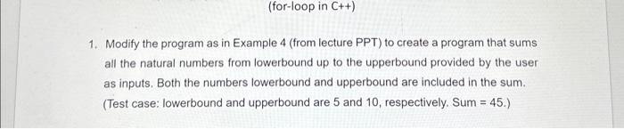 Solved 1. Modify the program as in Example 4 (from lecture | Chegg.com