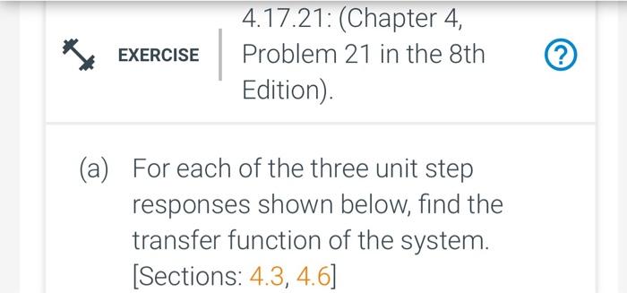 For each of the three unit step responses shown | Chegg.com