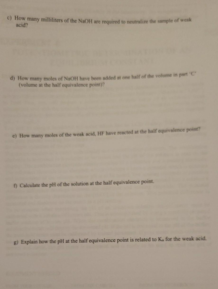 Solved 4. Another Chem 1515 student was given a 50.0 mL | Chegg.com