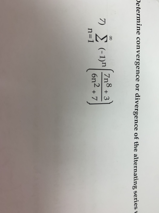 Solved Determine convergence or divergence of the | Chegg.com Solved Determine convergence or divergence of the | Chegg.com