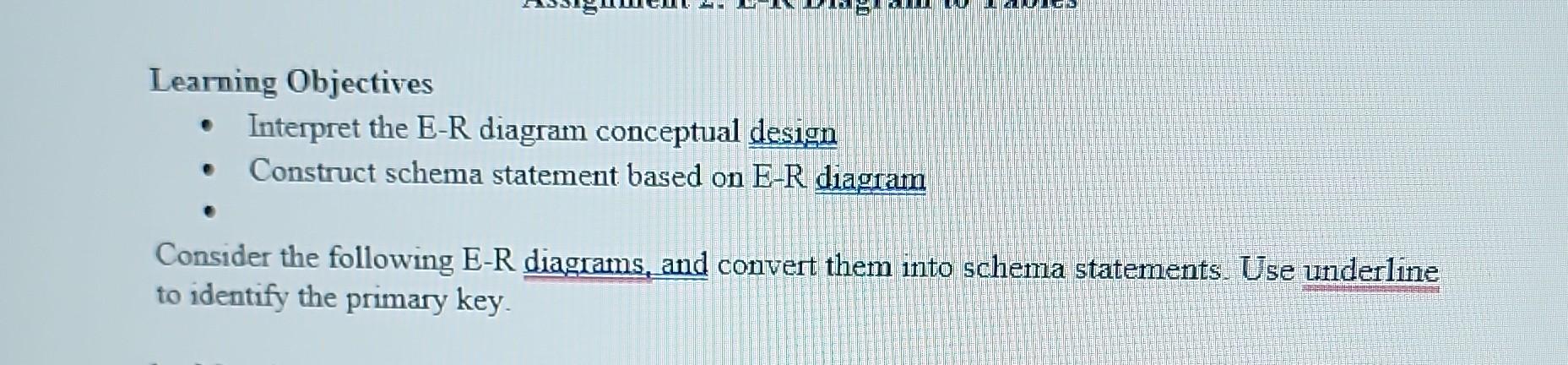 Solved 2. Mapping the entities and the | Chegg.com