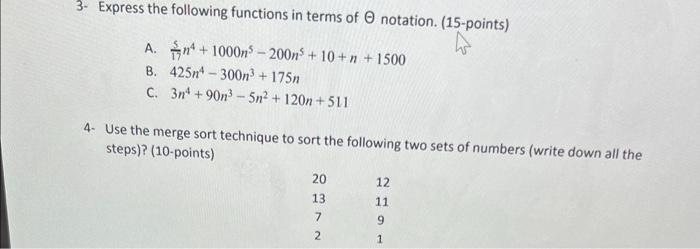 Solved 3. Express the following functions in terms of Θ | Chegg.com