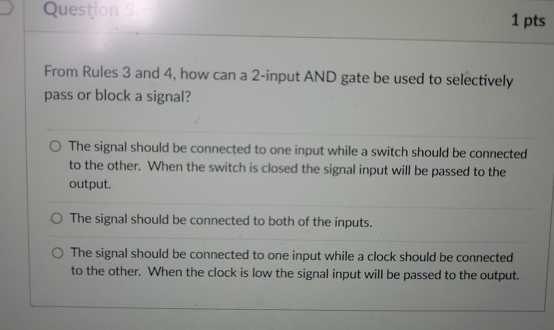 Solved From Rules 3 and 4 , how can a 2-input AND gate be | Chegg.com
