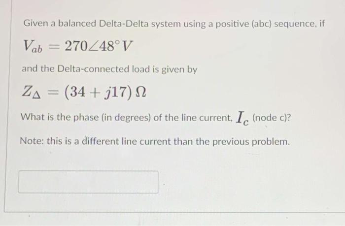 Solved Balanced Delta-Delta Connection C А LAB V Vea Vab ZA | Chegg.com