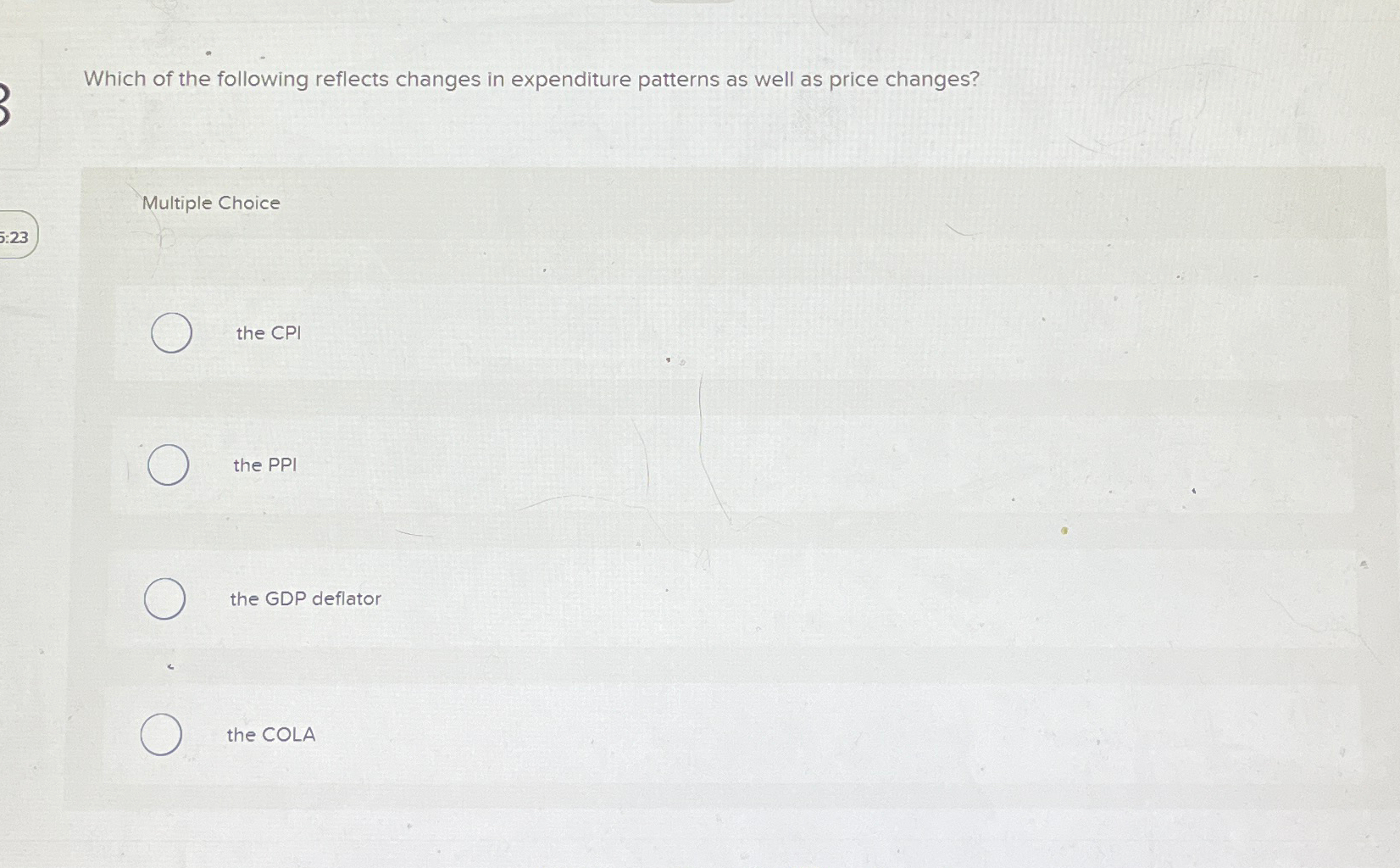 Solved Which of the following reflects changes in | Chegg.com