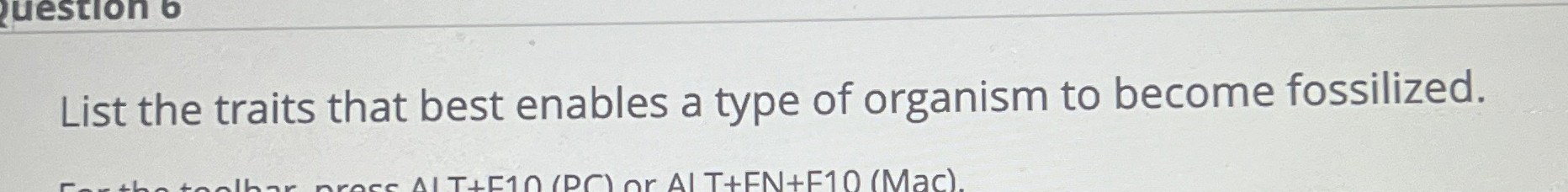 Solved List the traits that best enables a type of organism | Chegg.com