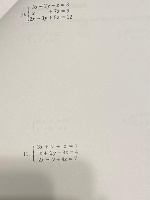 Solved Solve the following systems by using determinants and | Chegg.com