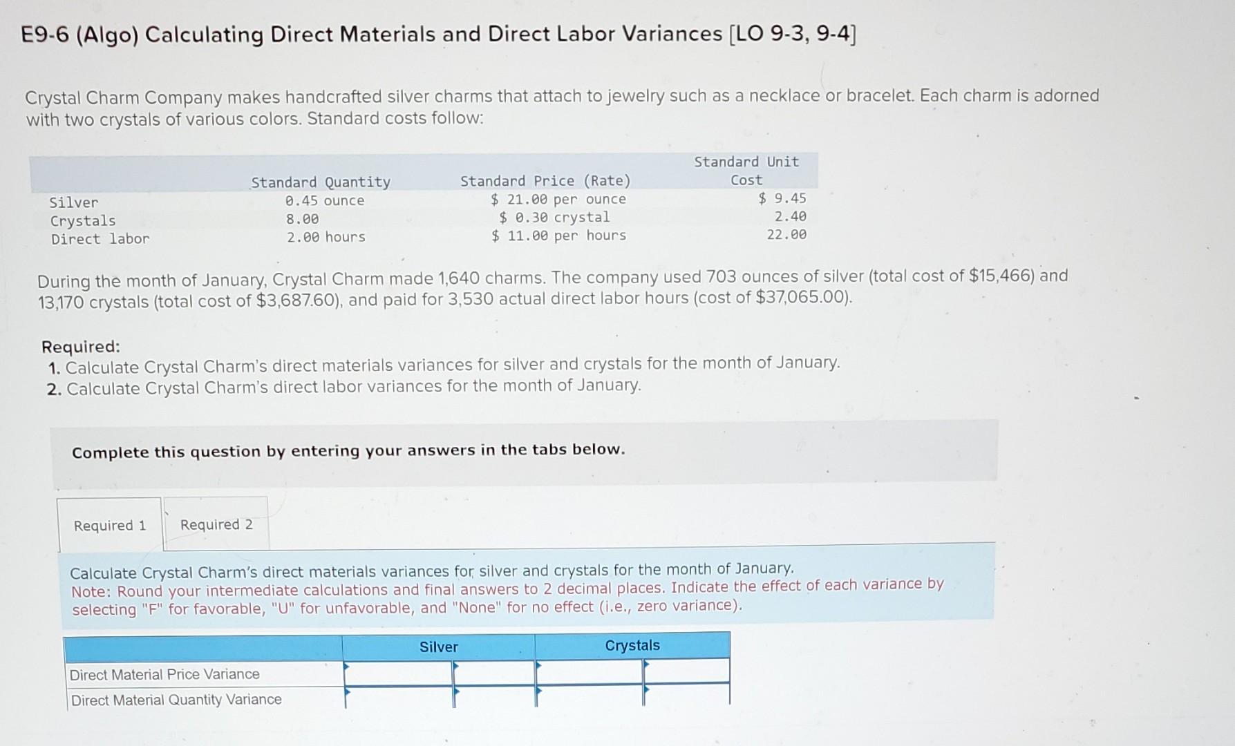 Solved 9-6 (Algo) Calculating Direct Materials and Direct | Chegg.com