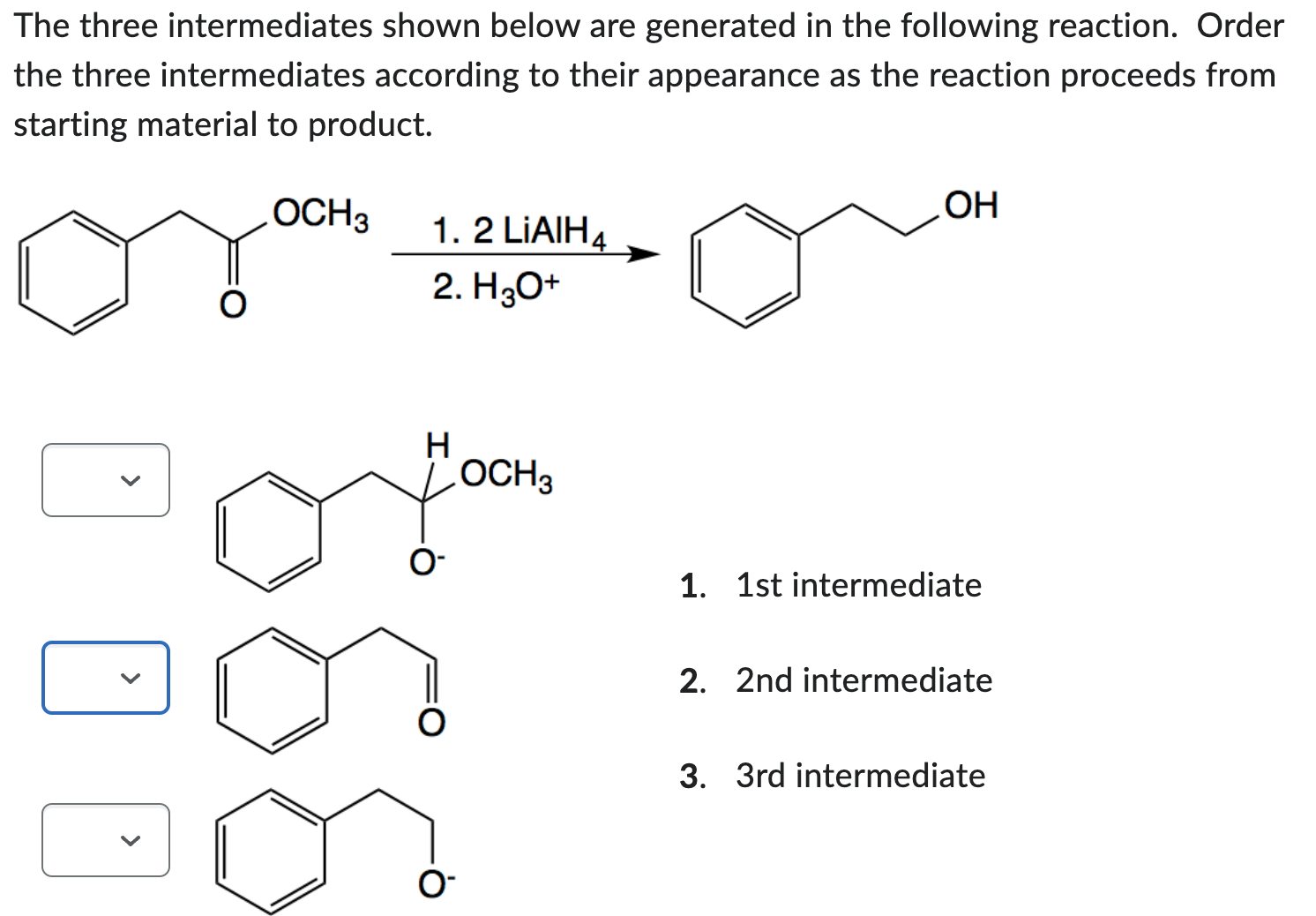 Solved The three intermediates shown below are generated in | Chegg.com