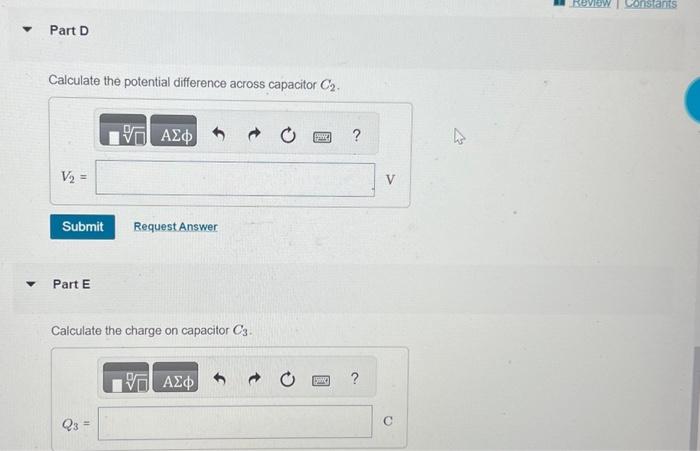 Solved Calculate the potential difference across capacitor | Chegg.com