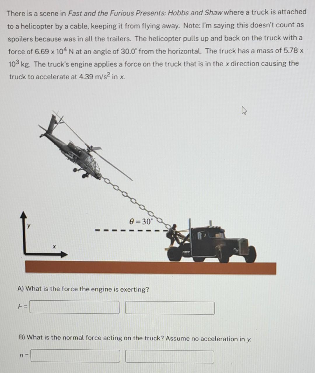 Solved There is a scene in Fast and the Furious Presents: | Chegg.com