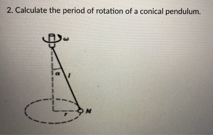 Solved 2. Calculate the period of rotation of a conical | Chegg.com
