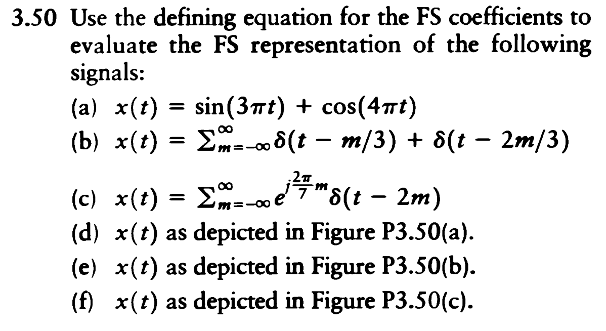 Solved 3.50 ﻿Use the defining equation for the FS | Chegg.com