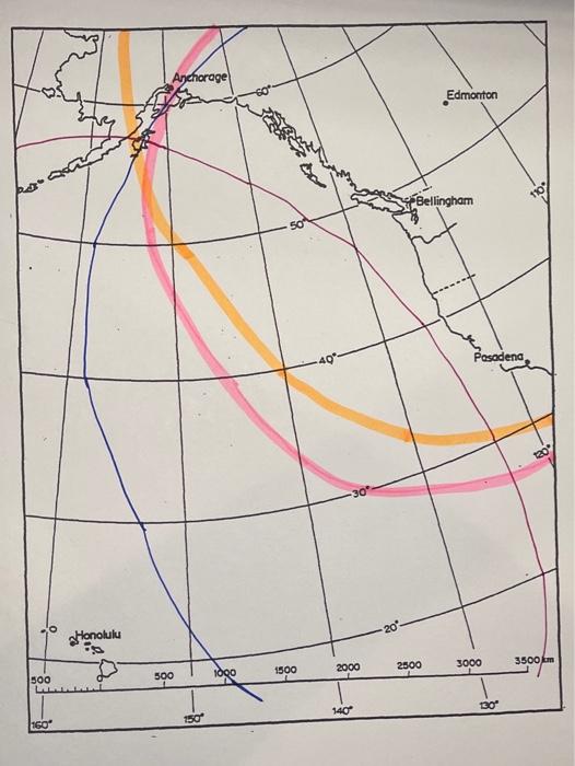Solved Plotting an earthquake epicenter: Distance (km) | Chegg.com