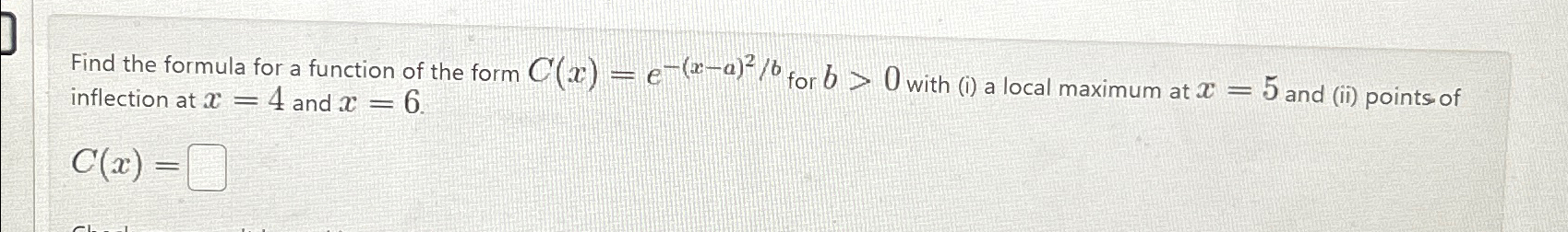 Solved Find the formula for a function of the form | Chegg.com