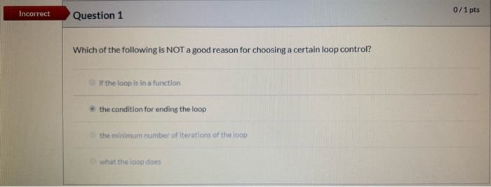 (Solved) : 0 1pts Incorrect Question 1 Following Good Reason Choosing ... (Solved) : 0 1pts Incorrect Question 1 Following Good Reason Choosing ...