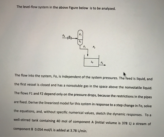 The level-flow system in the above Figure below is to | Chegg.com