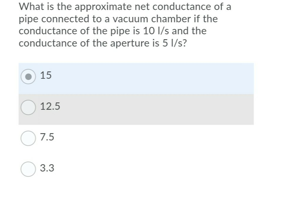 Solved What is the approximate net conductance of a pipe | Chegg.com