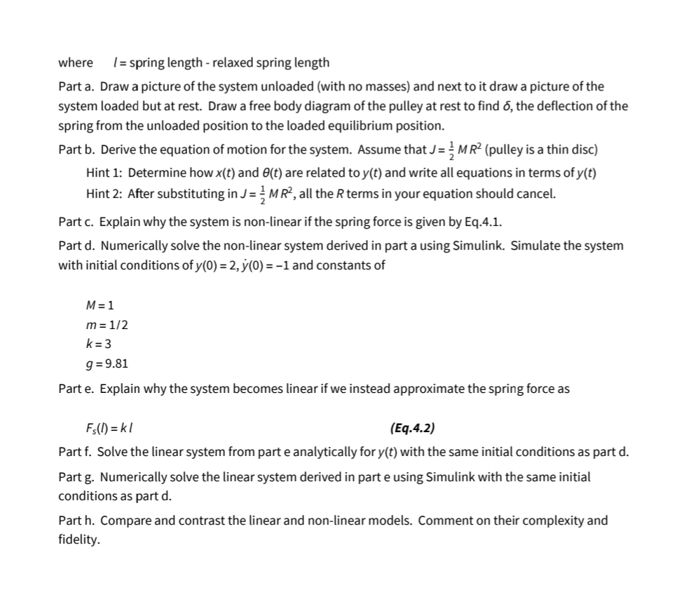 Solved Problem 4 Modelling Physical Systems Using Odes 