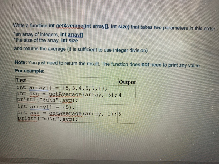 Solved use "C Programming" note: answer should be in terms | Chegg.com