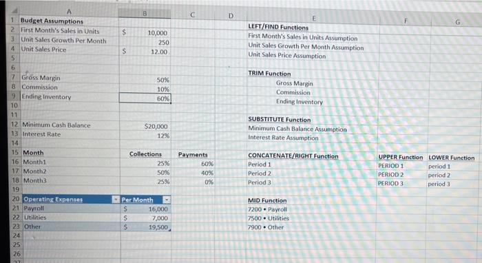 Solved help me with the excel formuals pls pls show me the | Chegg.com